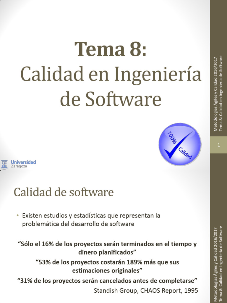 Tema8 Calidad | PDF | Calidad (comercial) | Software