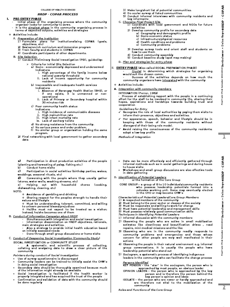 Copar Process Module | PDF | Community | Leadership
