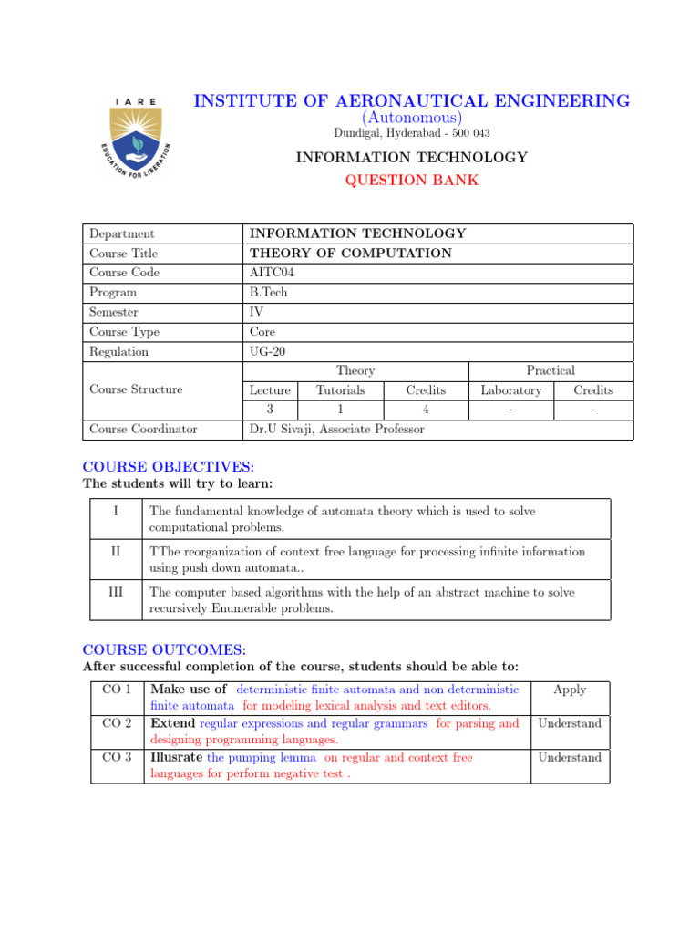 Toc QB | PDF | Metalogic | Grammar Toc QB | PDF | Metalogic | Grammar
