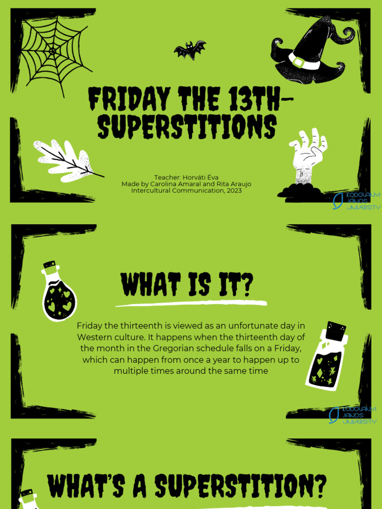 Friday the 13th Superstitions Explained | PDF | Superstitions | Luck