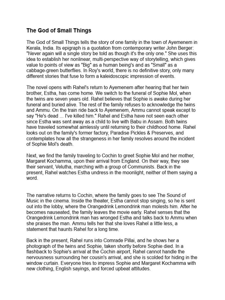 Arundhati Roy - The God of Small Things | PDF