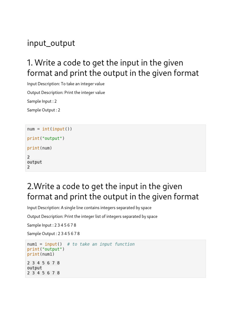 Input Output | PDF | Teaching Methods & Materials | Technology & Engineering