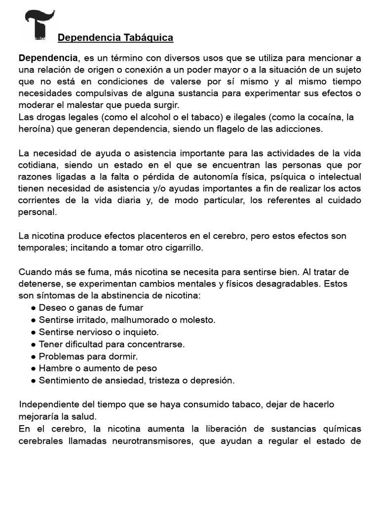 D-Tab (MT) | PDF | La dependencia de sustancias | Nicotina