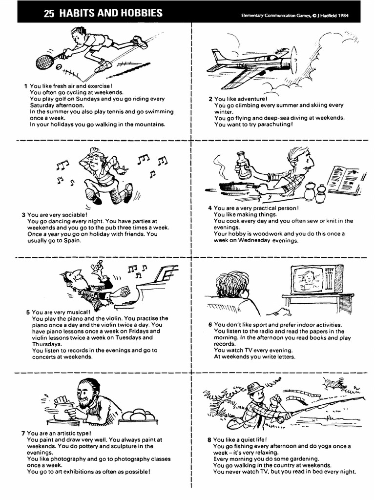 Habits and Hobbies 1 | PDF