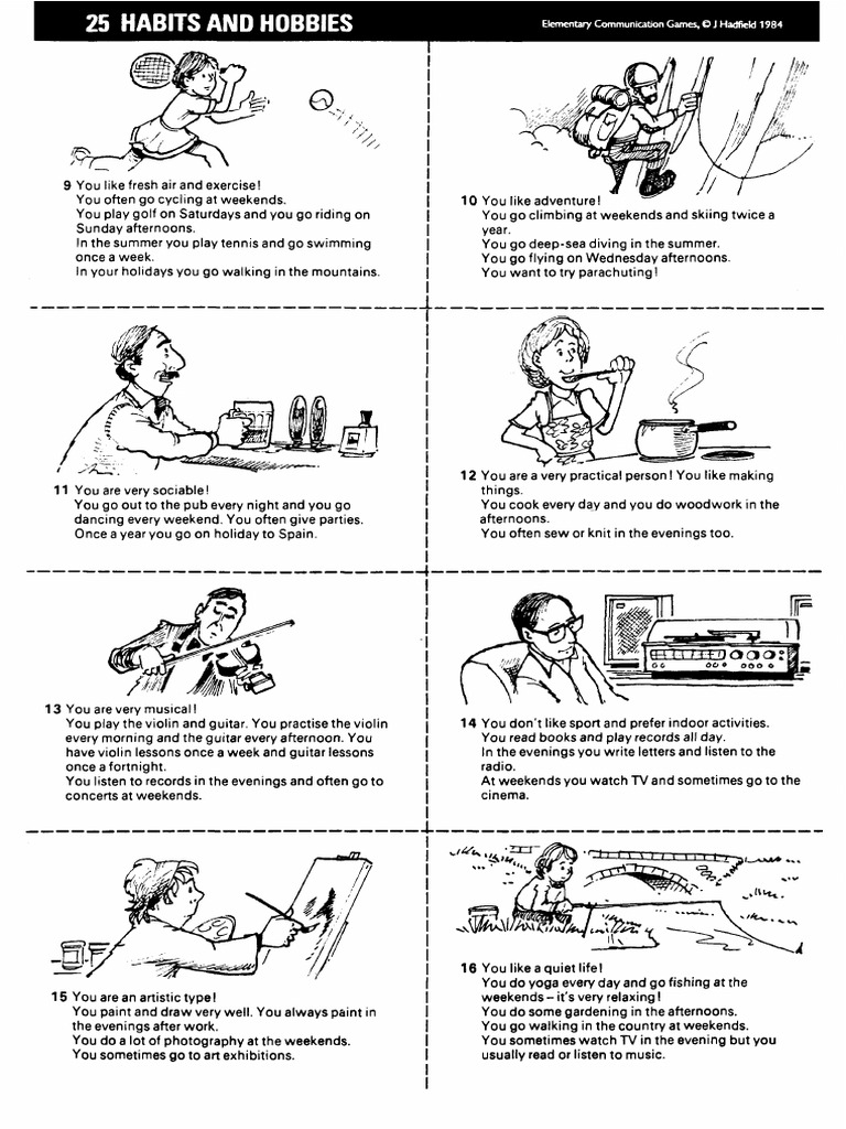 Habits and Hobbies 2 | PDF