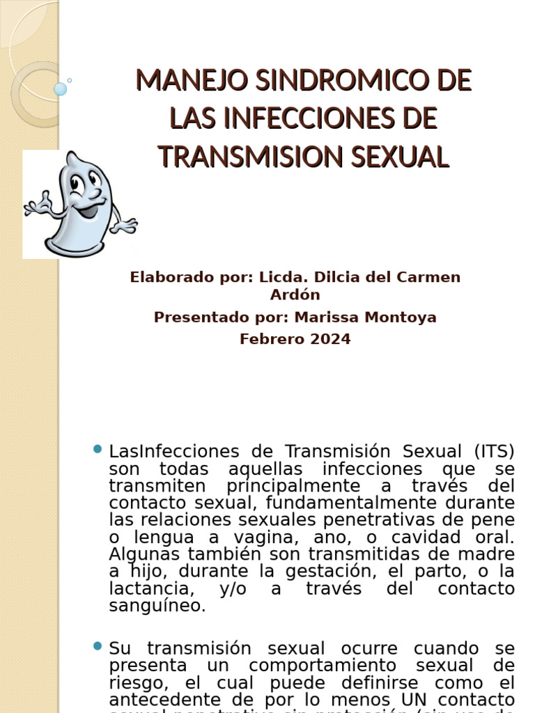 Manejo Sindrómico de ITS: Guía Completa | PDF | Infección transmitida sexualmente | El embarazo