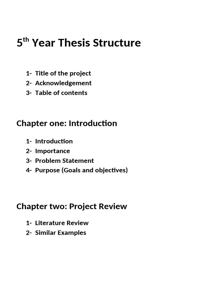Thesis Structure | PDF