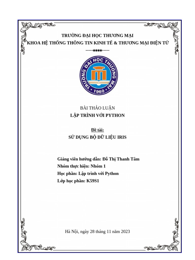 báo cáo lập trình với python bosung | PDF
