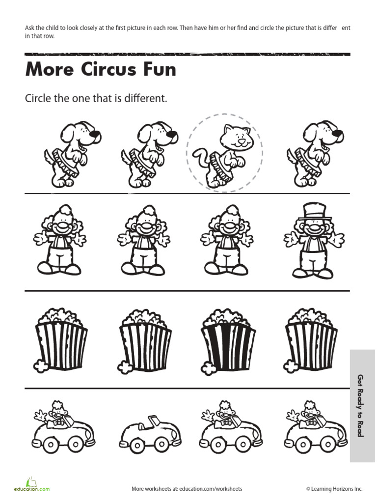 Circus Spot The Difference | PDF
