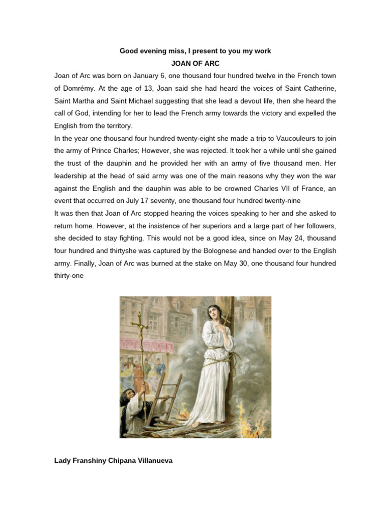 Joan of Arc: Life and Legacy Explained | PDF | Classics