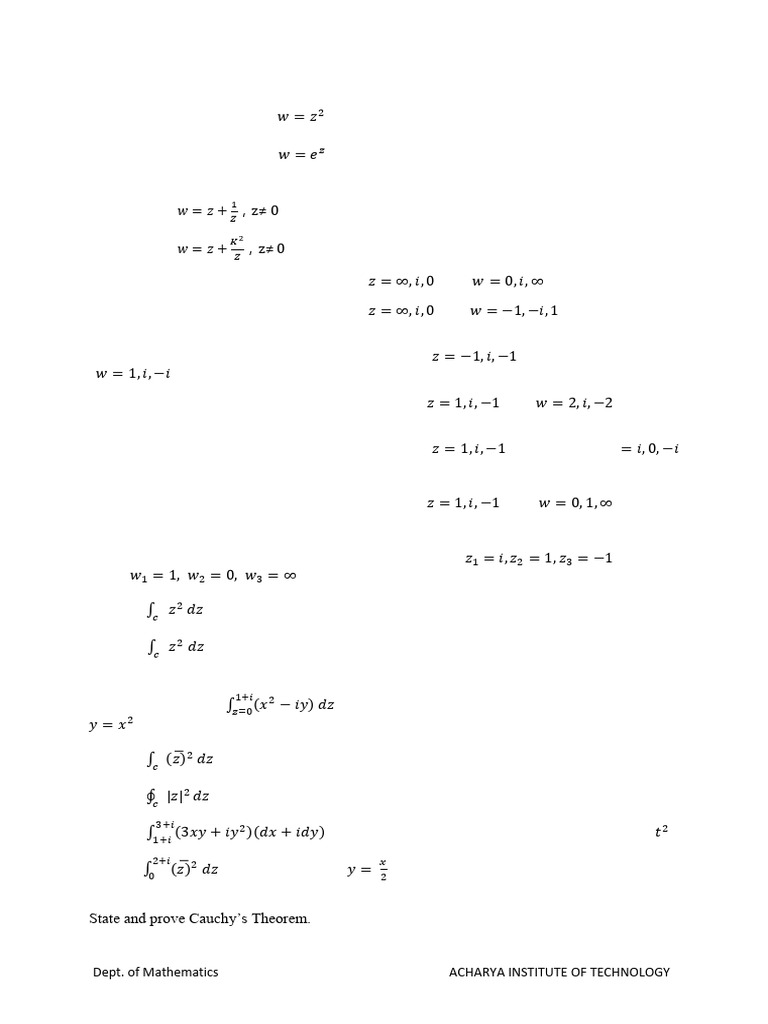 Module-Ii Conformal Transformations and Complex Integration: (Jun-09 ...