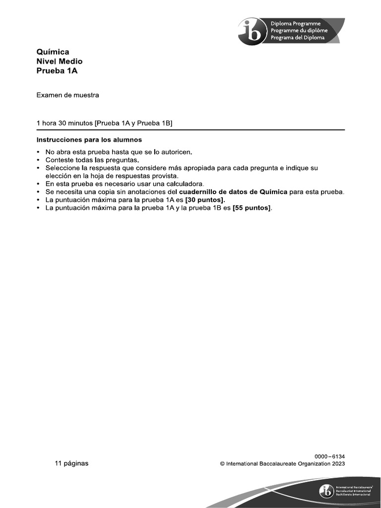 Prueba IB | PDF