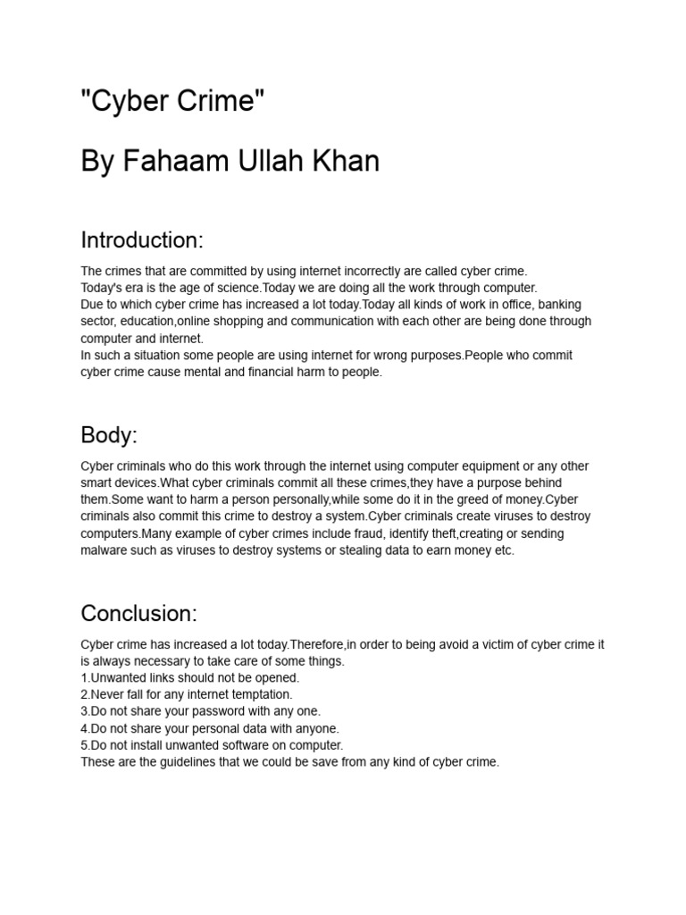 Cyber Crime | PDF