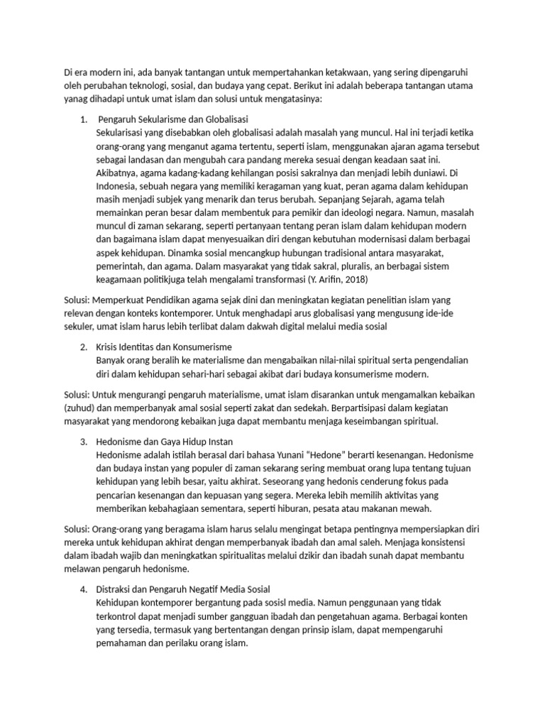 Tugas Tuton Sesi 1 - PAI | PDF | Ilmu Sosial