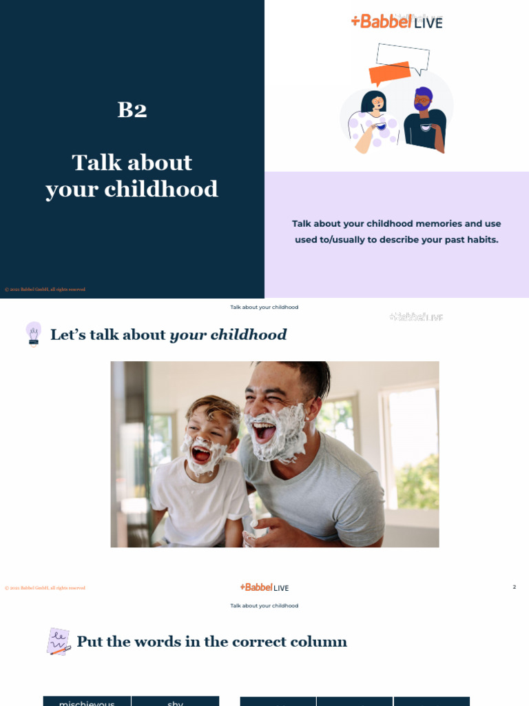 ENG - B2 - 13 Talk About Your Childhood | PDF