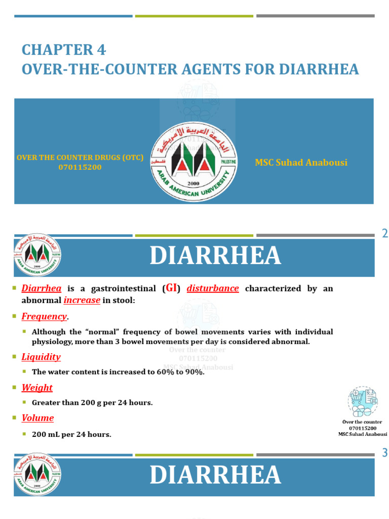 OTC Treatments for Diarrhea Management | PDF | Diarrhea | Foodborne Illness