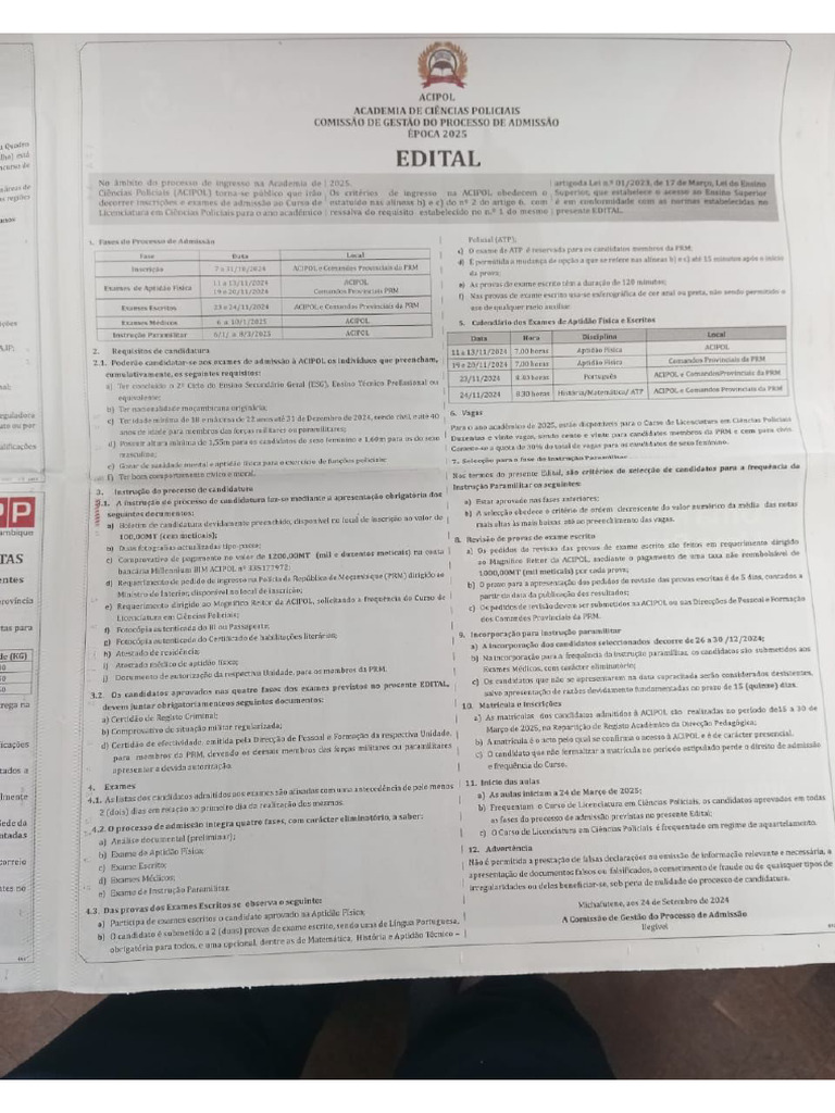 Edital Acipol 2025 | PDF