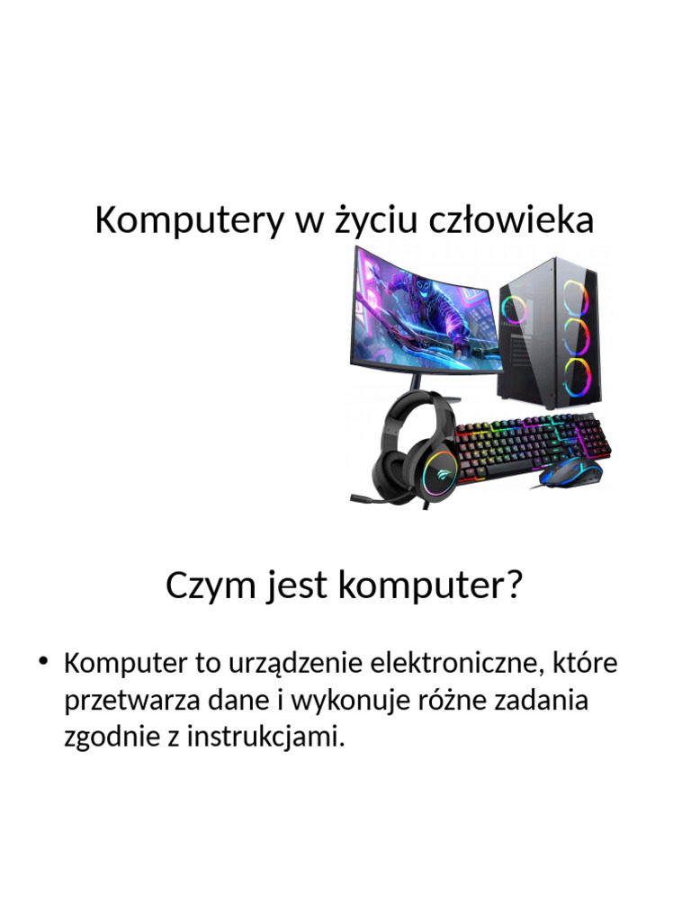 Komputery W Zyciu Czlowieka | PDF