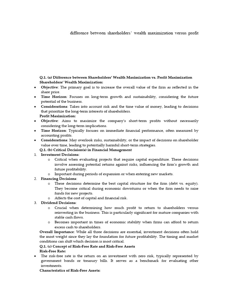 FMA Solved Paper | PDF | Equity (Finance) | Investing