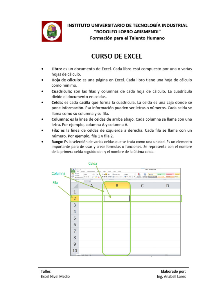 Guía de Excel | PDF | Hoja de cálculo | Microsoft Excel