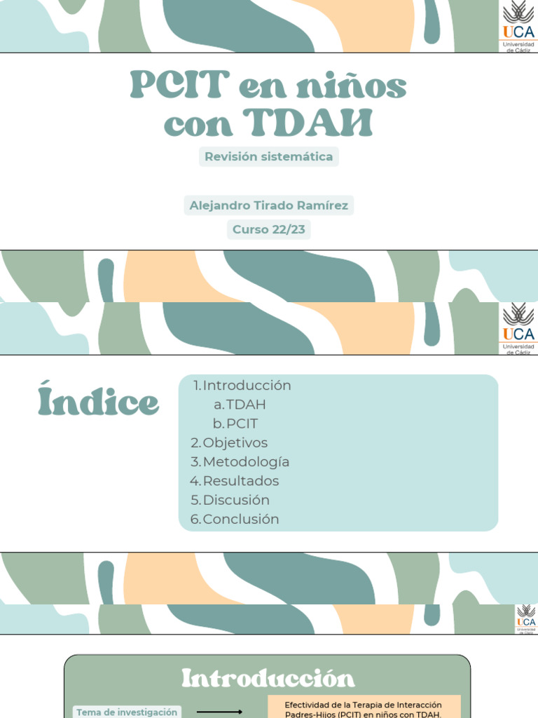 PRESENTACIÓN PCIT en TDAH | PDF | Desorden hiperactivo y deficit de ...