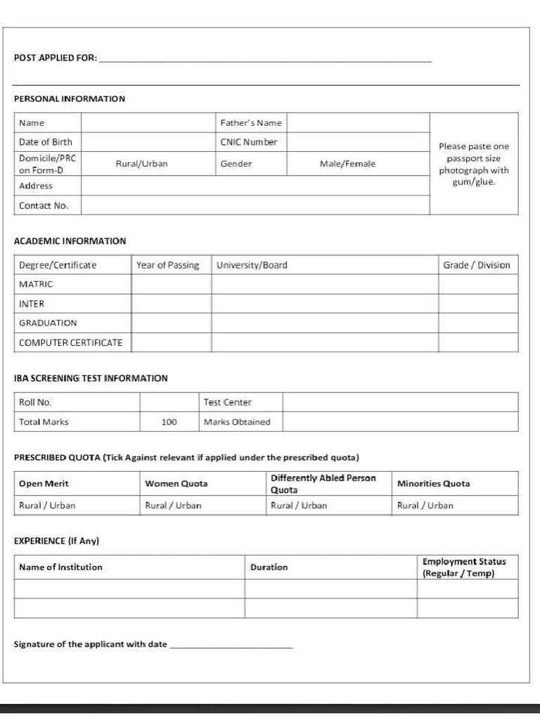 STS Application form for Accounts & Audit BPS 14 | PDF