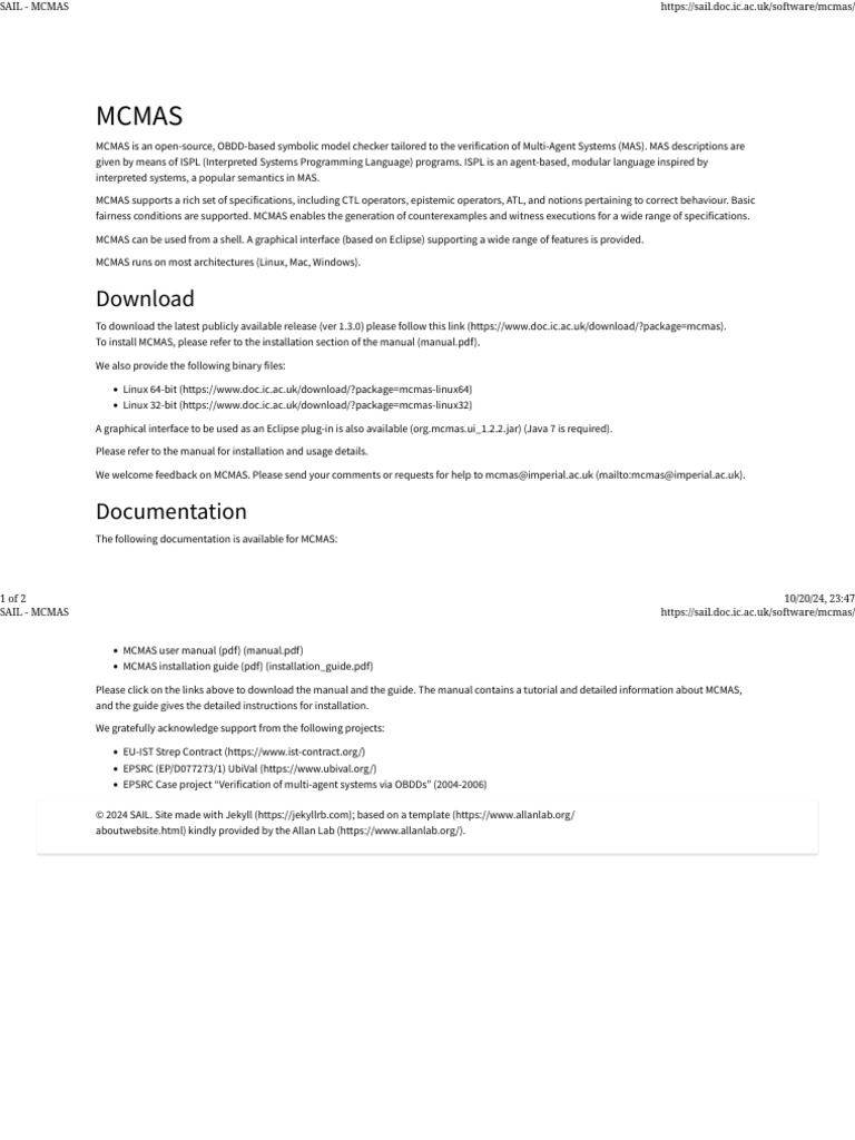 Sail - Mcmas | PDF | Computing | Software Engineering