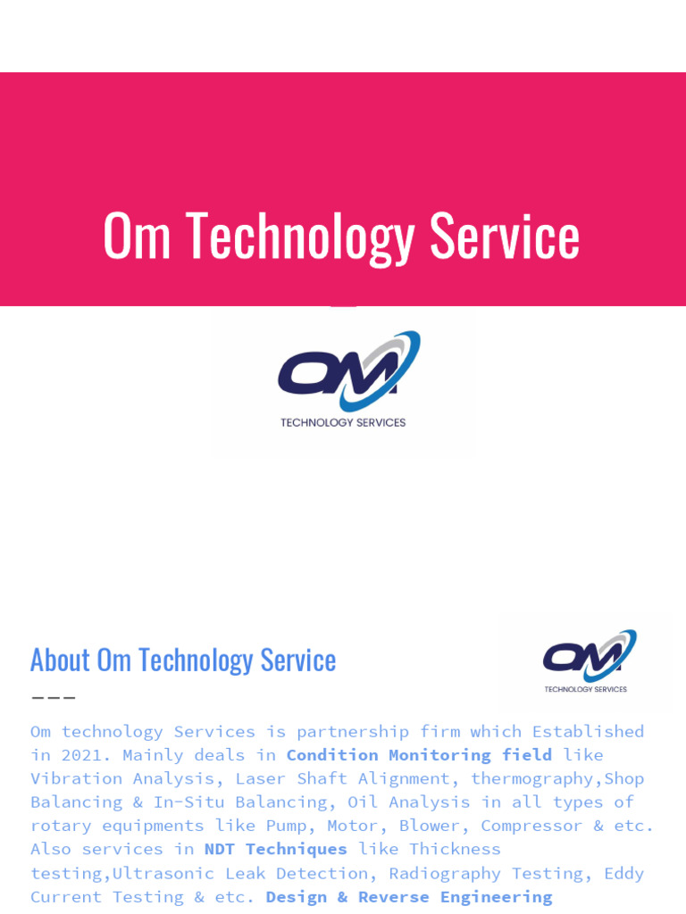 Om Technology Introduction-1 | PDF | Nondestructive Testing ...