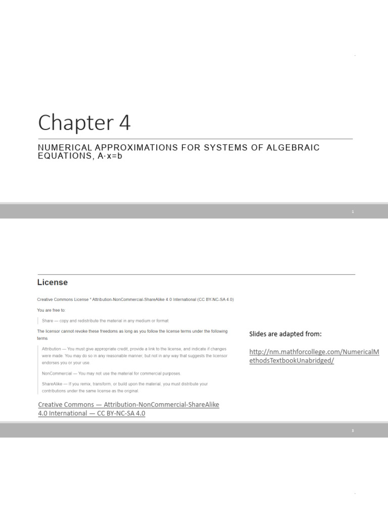 Numerical Methods For Engineers ch4 | PDF | Matrix (Mathematics) | Algorithms And Data Structures