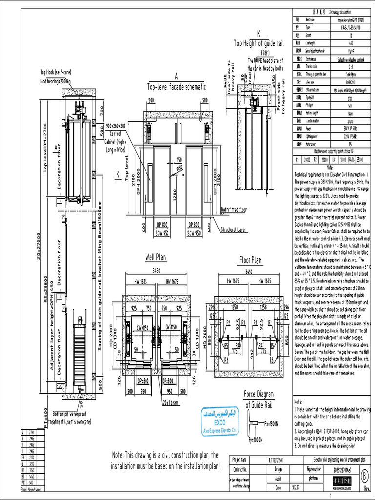 Revised Signed 450kg 8 Floors MRL | PDF