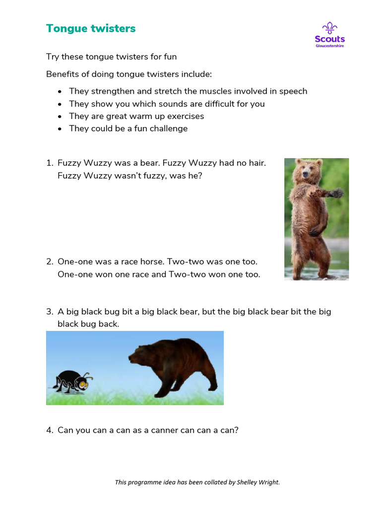 Tongue Twisters | PDF | Language Arts & Discipline