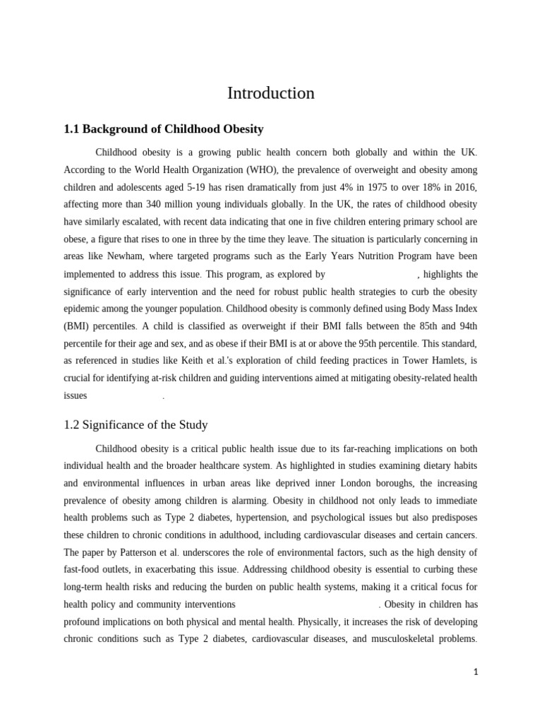 London Borroughs Project | PDF | Obesity | Childhood Obesity