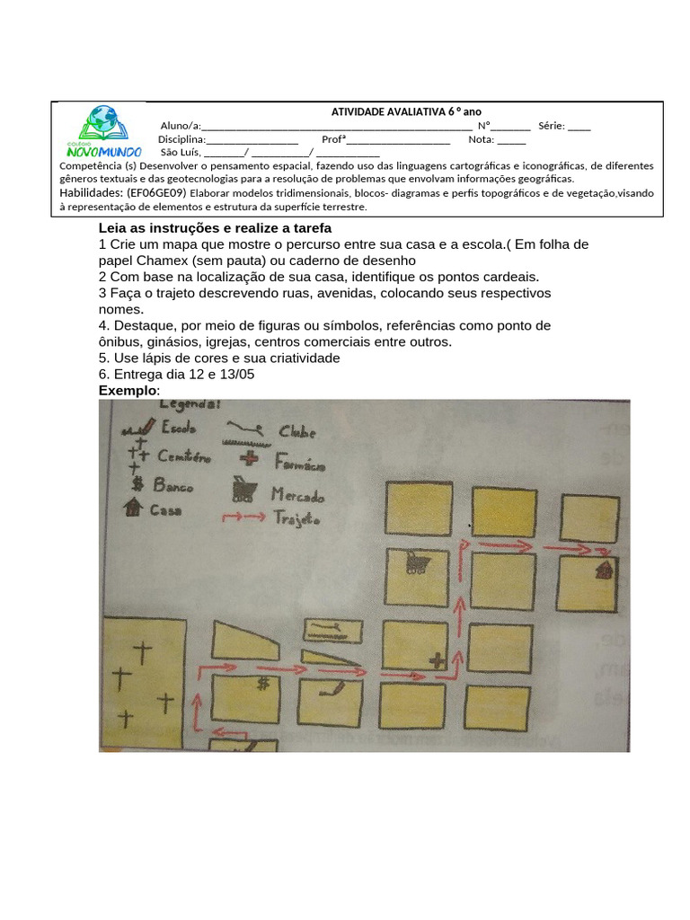 Atividadeavaliativa6ano2021 2bim | PDF