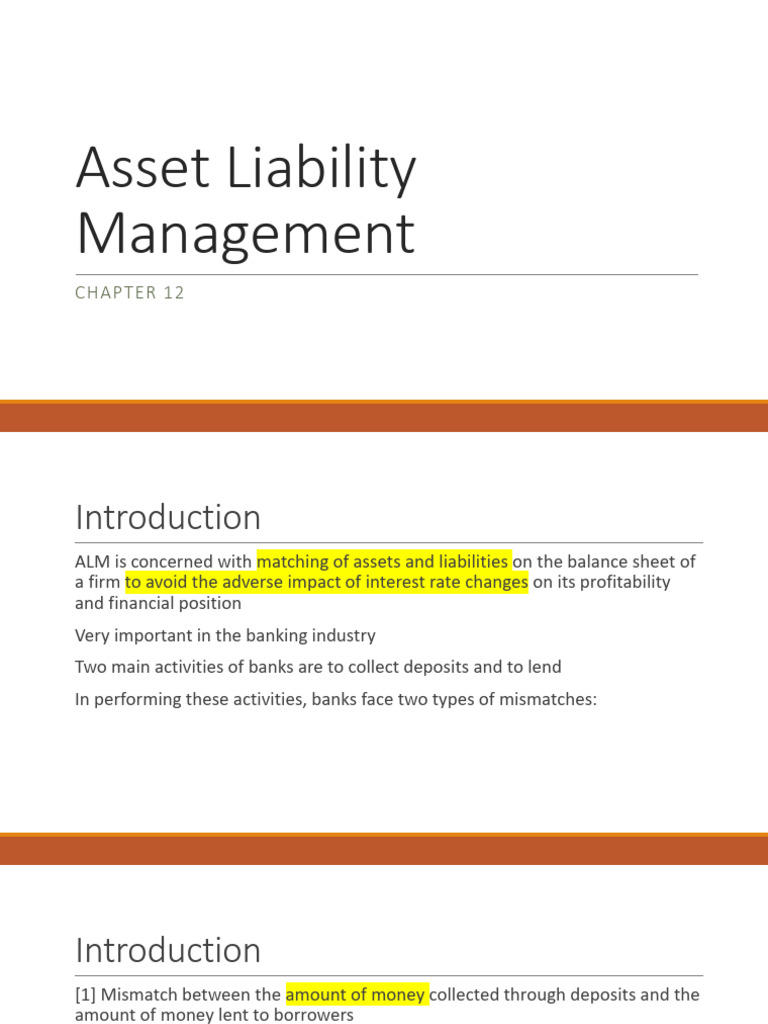 Session 19 - ALM | PDF | Market Liquidity | Interest
