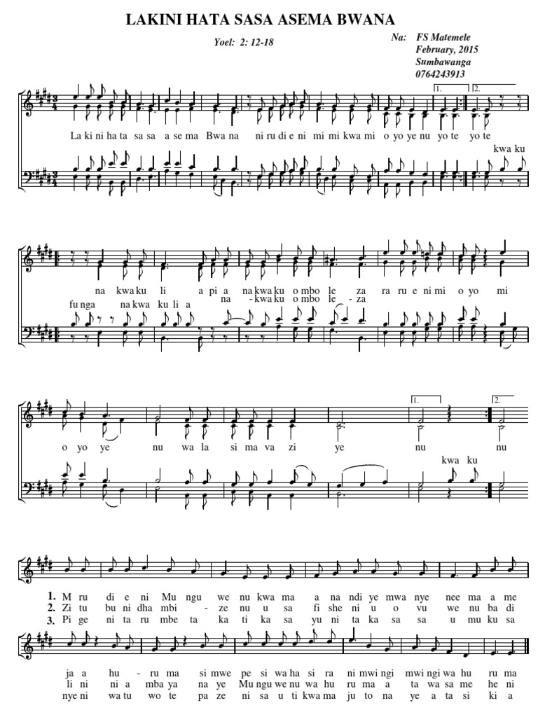 6b527 Lakini Hata Sasa | PDF