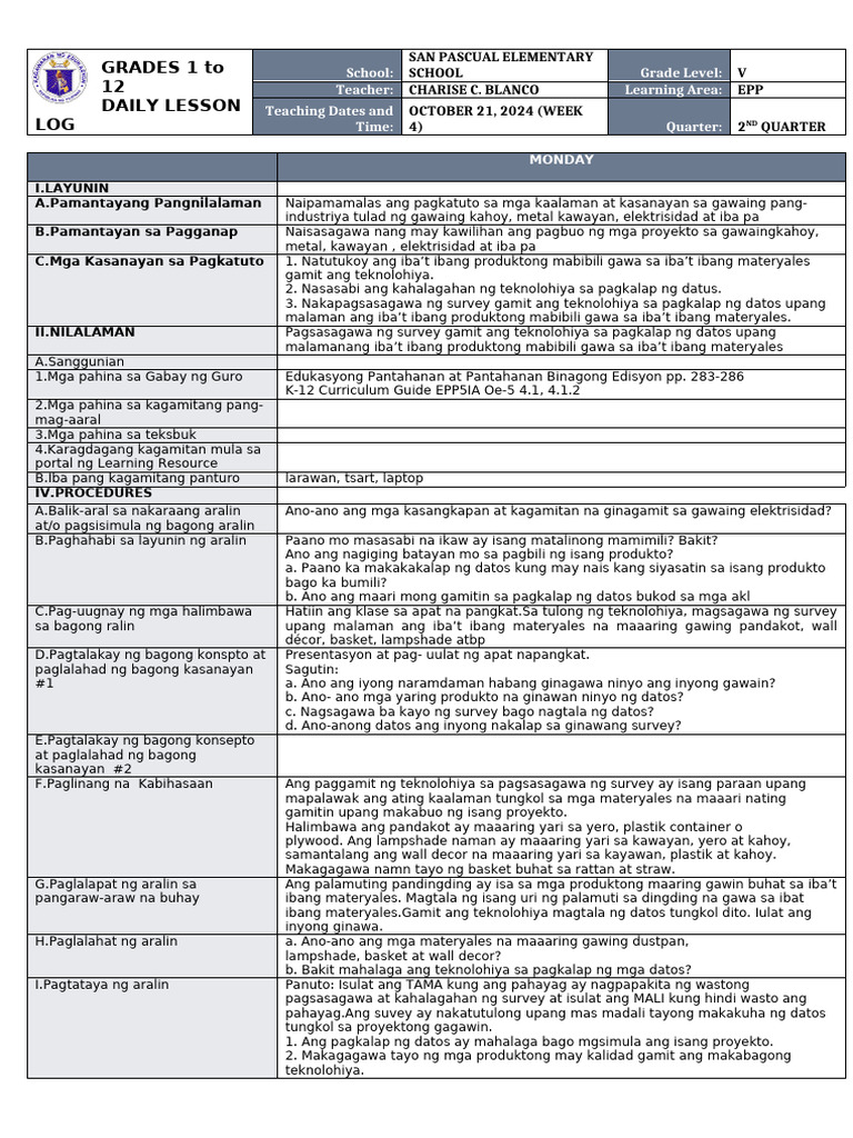 Epp 5 Week 4 2024 | PDF