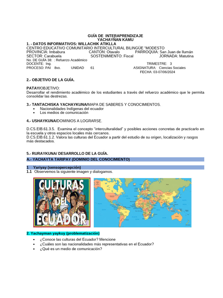 24. 8vo Eess Guia 38 Trim 3 | PDF | Libertad de expresión | Medios de comunicación)