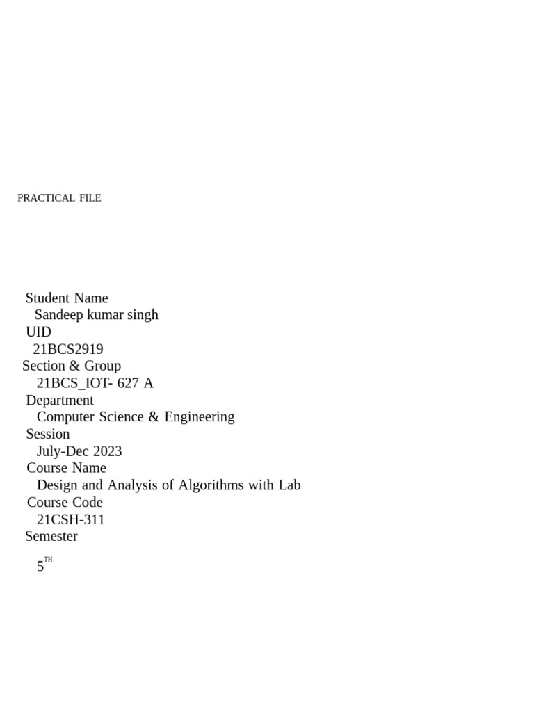 Practical File | PDF | Discrete Mathematics | Applied Mathematics