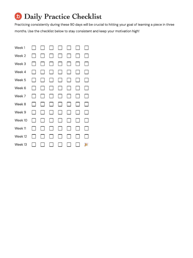 Daily Practice Checklist | PDF