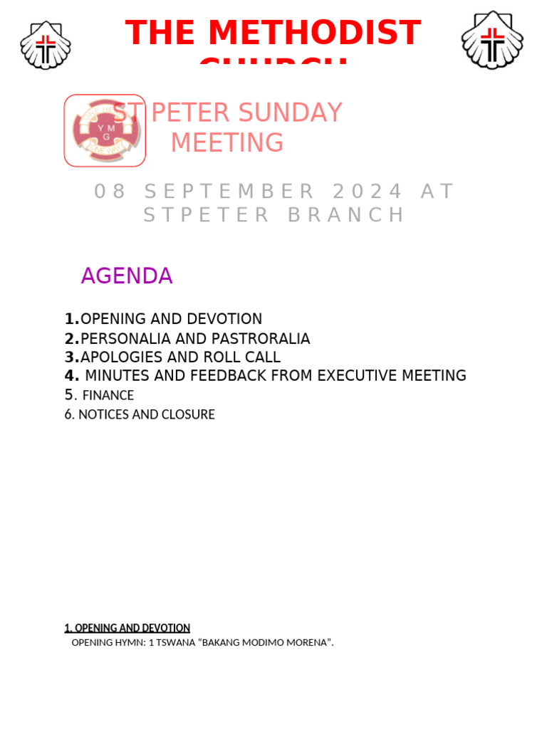 Stpeter Ymg Sunday Meeting | PDF | Christian Worship And Liturgy | Worship