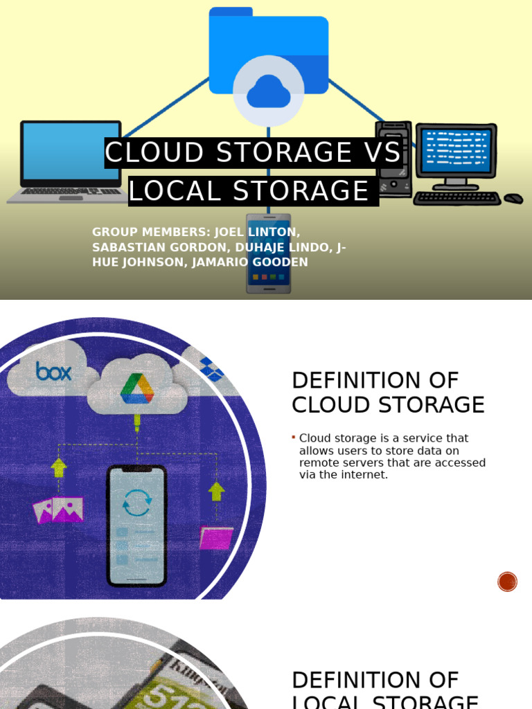Cloud vs Local Storage: Key Differences | PDF | Backup | Computer Data ...