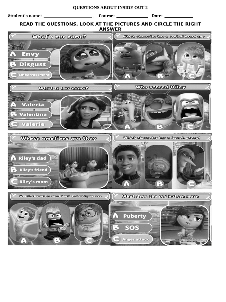 Questions About Inside Out 2 | PDF | Science & Mathematics | Technology ...