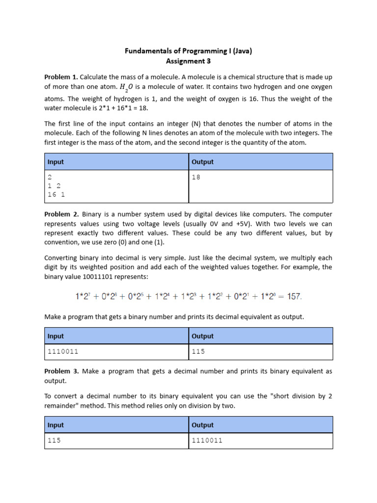 Assignment 3 | PDF | Decimal | Numbers