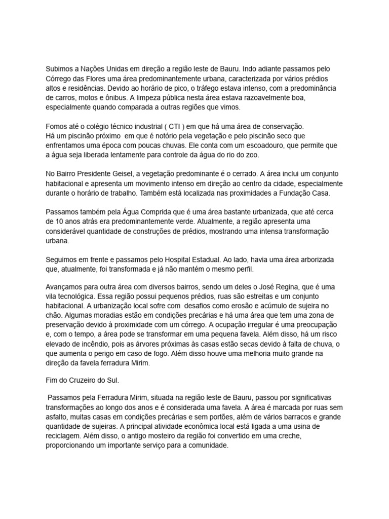 Cópia de Região Leste de Bauru | PDF | Favela | Urbanização