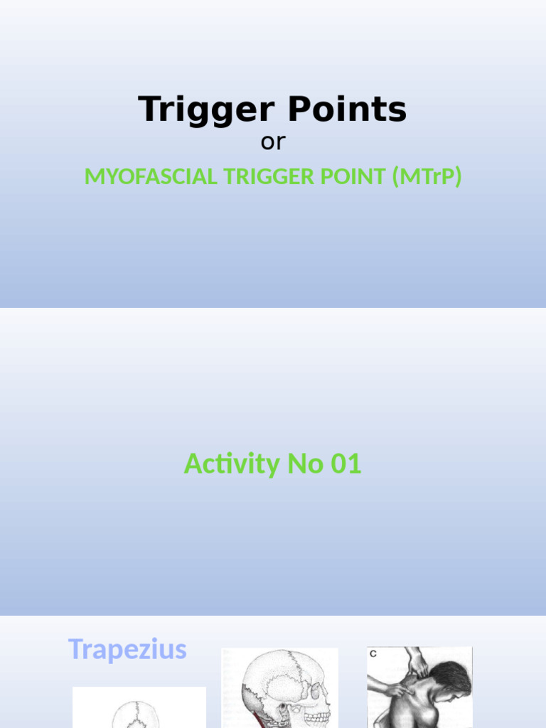Lecture No. 03. Trigger and Tender Points | PDF | Myofascial Trigger ...