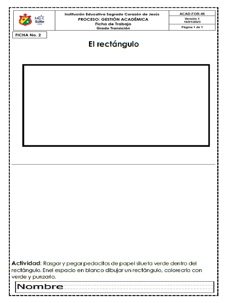Ficha NÂ° 2 RectÃ¡ngulo | PDF