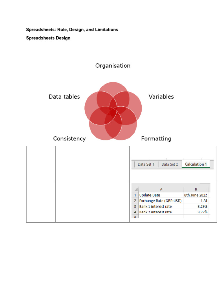 Spreadsheets Role Design And Limitations Pdf Spreadsheet