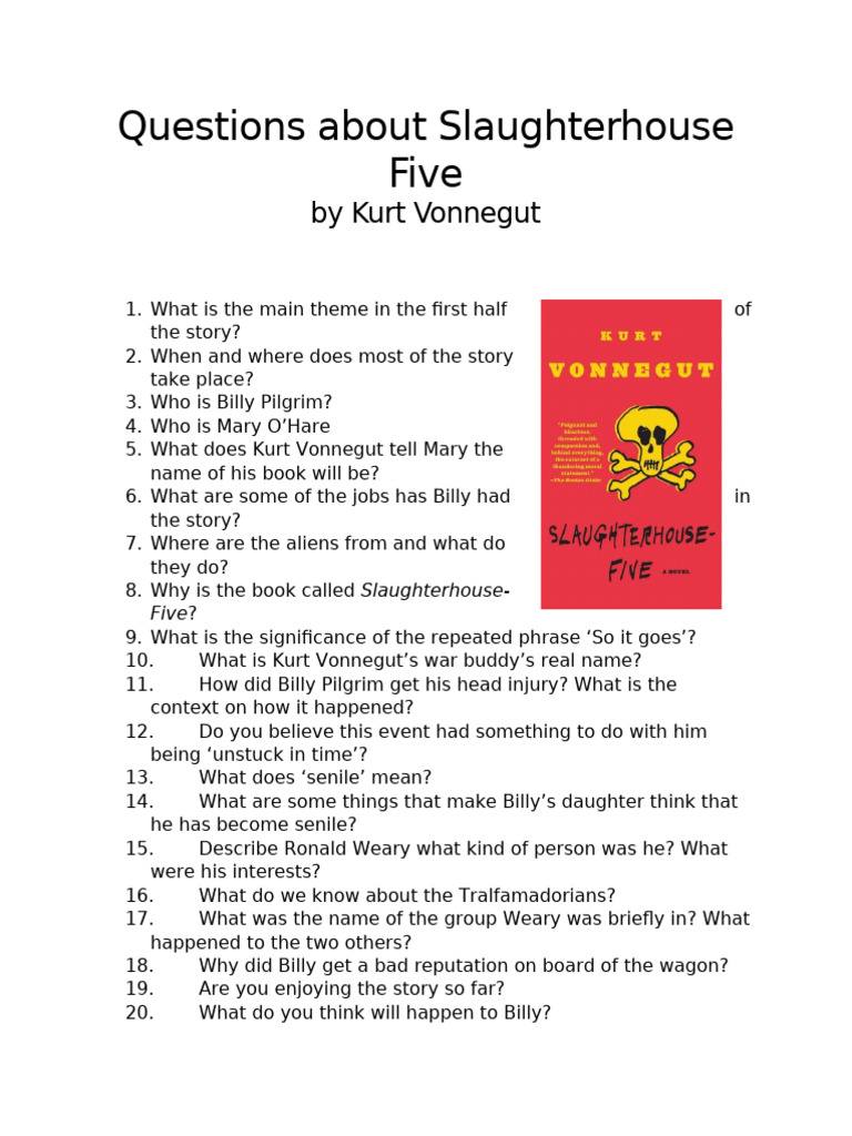 Slaughterhouse-Five Discussion Questions | PDF