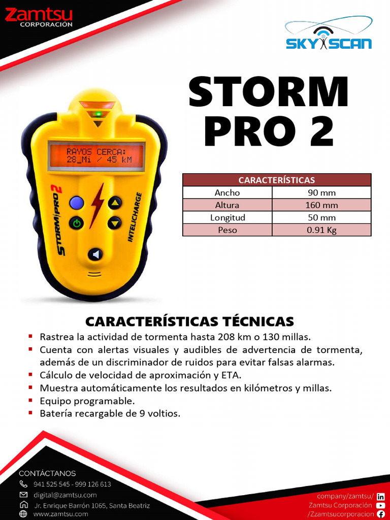 Detector Storm Pro 2: Características y Costo | PDF | Tecnología