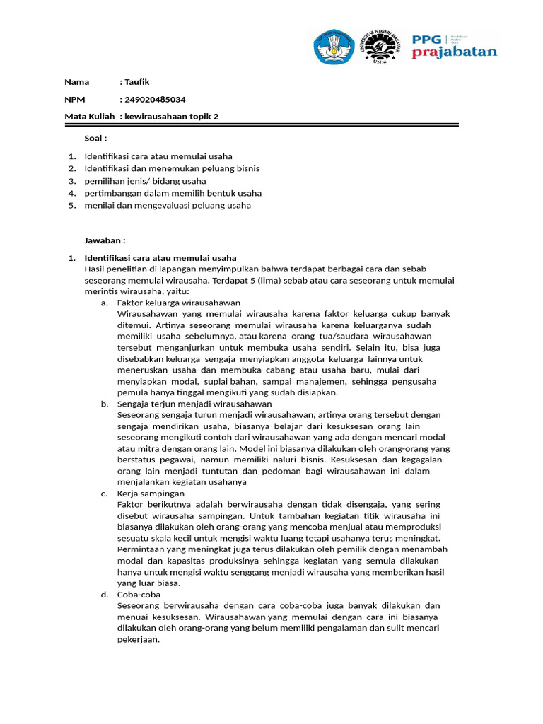 Tugas Dikerjakan EKSPLORASI KONSEP-topik 2 | PDF